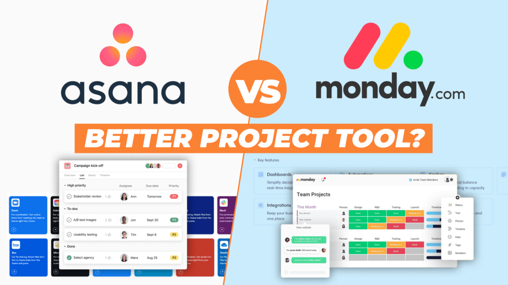 Asana vs Monday: Detailed Comparison (2025) - UpFlip